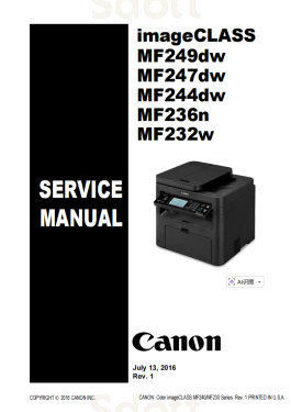 Canon imageCLASS MF 429 Service Manual and Parts Manual